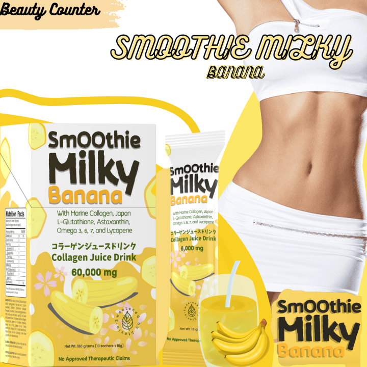 ORIGINAL SMOOTHIE MILKY BANANA Collagen Drink | 60,000 mg | 10 Sachets ...