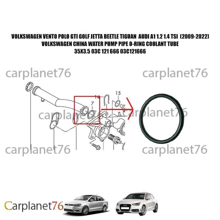 VOLKSWAGEN VENTO POLO GTI GOLF JETTA BEETLE TIGUAN AUDI A1 1.2 1.4 TSI ...