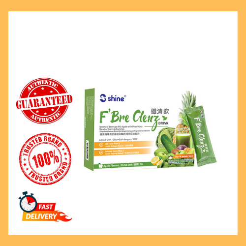 SHINE F'BRE CLENZ DRINK APPLE FLAVOUR 15g x 16 sachets | Lazada