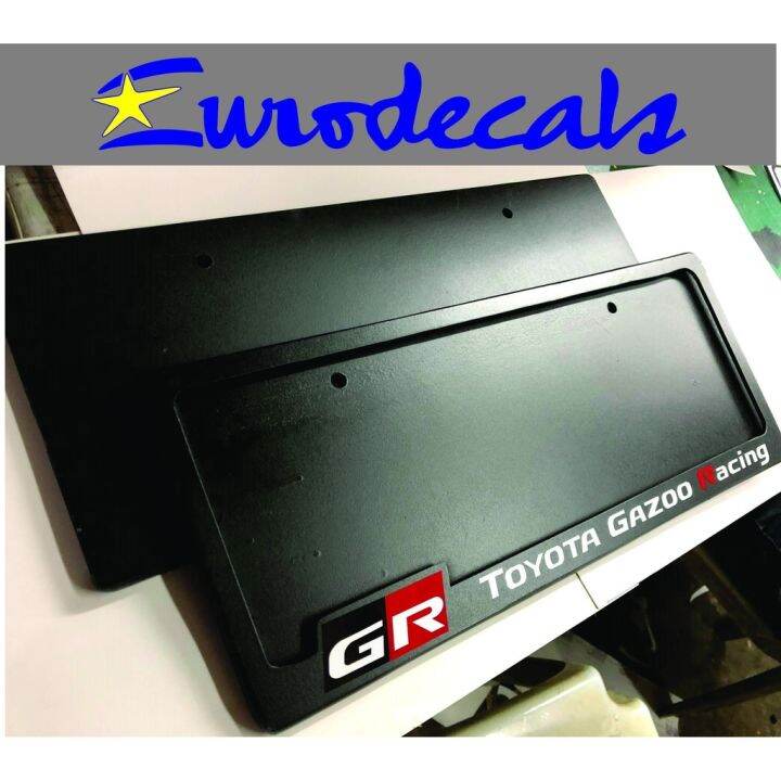 Eurodecals GR Toyota Gazoo Racing Plate Frame for Philippine Size Plate ...