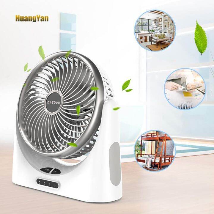 HYDC 5V Mini Portable Electric USB Rechargeable Mute Desktop Table Fan ...
