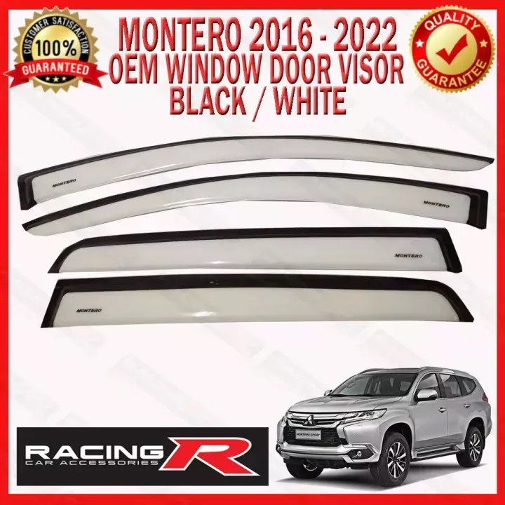 Montero Sport 2016 to 2022 OEM INJECTION Window Door Visor 2 Tone Black ...