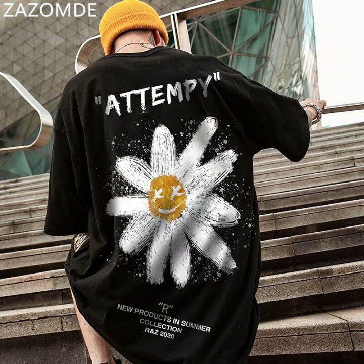 ZAZOMDE Baju Kaos Distro aesthetic Attempy Pria wanita Model Luar Negri ...
