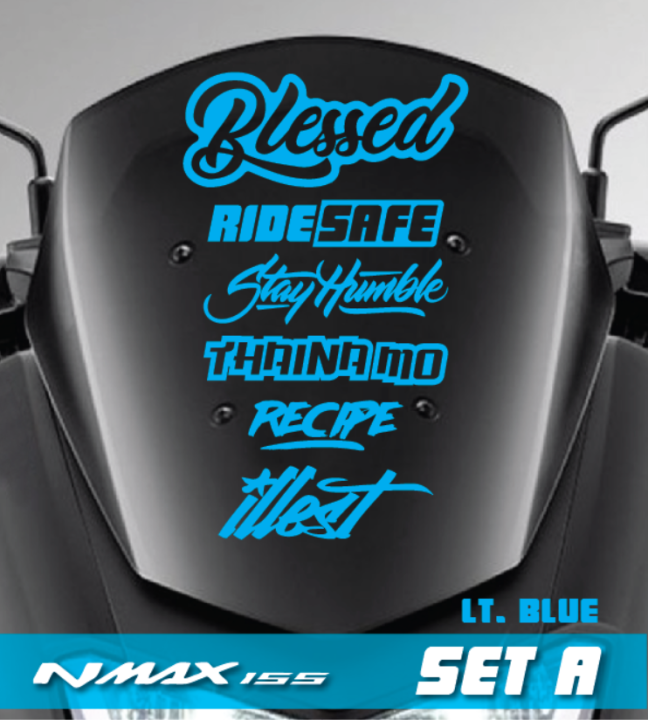 nMax Visor Decal Sticker V1 V2 V3 (Cutout Sticker) Set A | Lazada PH