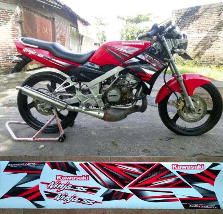 Sticker Cutting Motor - Stripping Kawasaki Ninja Ss 2013 Merah Printing ...