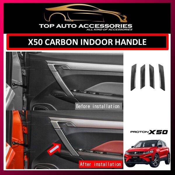 PROTON X50 INDOOR HANDLE CARBON FIBER GARNISH, INTERIOR CARBON FIBER ...