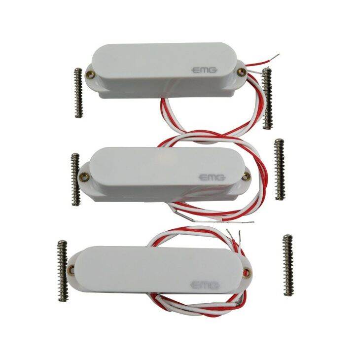 ปิ๊กอัพกีตาร์ Classic EMG SA Active Single Coil Guitar Pickup Set สีขาว ...