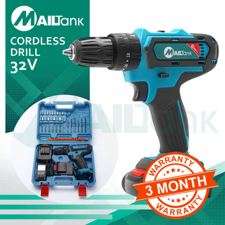 MAILTANK (SH190) Cordless Drill and Driver with 2 Lithium Ion Battery ...