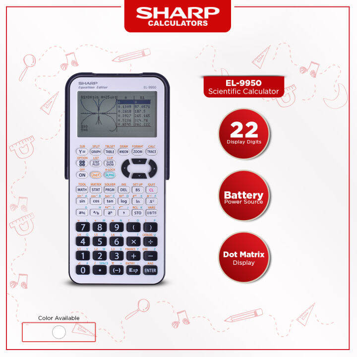 Sharp Graphing Scientific Calculator EL-9950 | Lazada PH