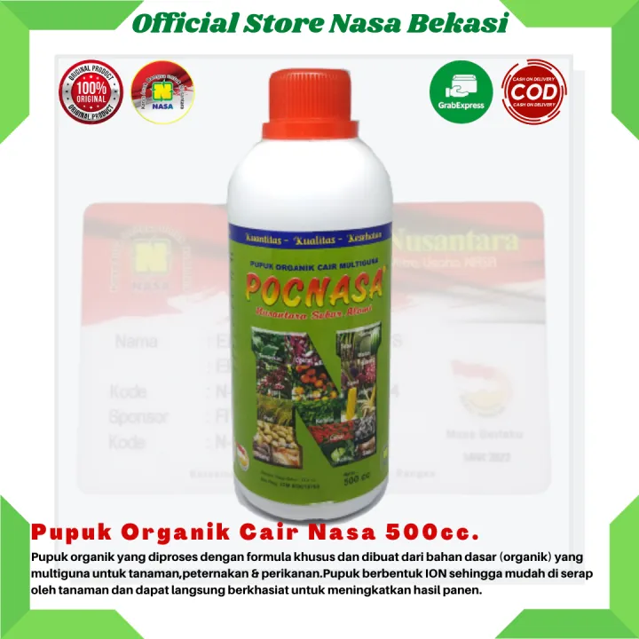 Pupuk Organik Cair Nasa 500cc - Pupuk Cair Multifungsi - Pupuk Buah ...