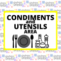 Self Service Condiments Utensils Area A4 Size PVC Plastic, Laminated ...