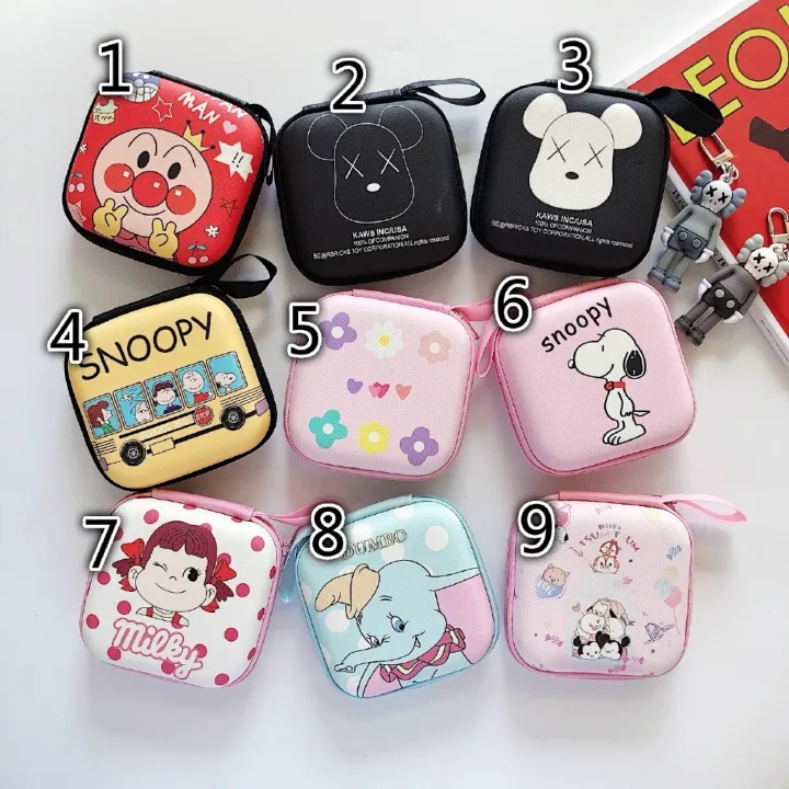 Cartoon kaws Snoopy Dumbo Bread superman Charger Headphone storage ...