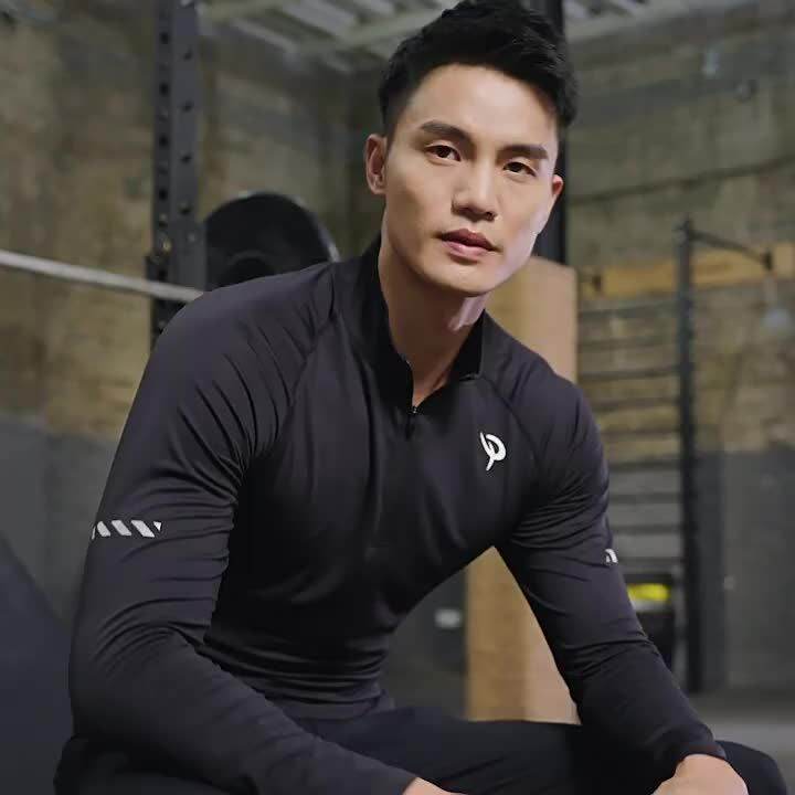 njhgj แขนยาว T เสื้อเชิ้ตผู้ชายวิ่งออกกำลังกายเสื้อผ้าแห้งเร็วฤดูใบไม้ ...