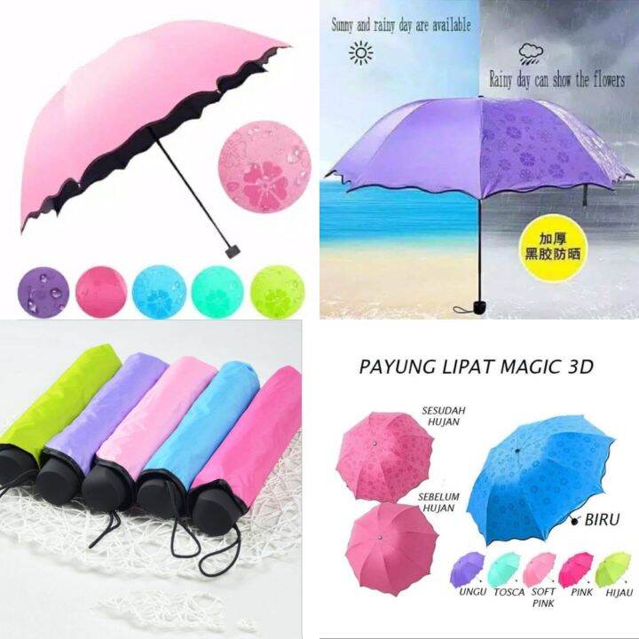 Payung Hujan Dewasa Besar Jumbo Payung Hujan Ajaib 3D dengan Motif yang ...