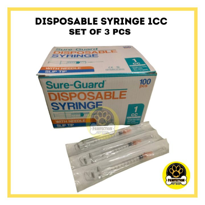 Sure-Guard Disposable Syringe 1cc (Set of 3) | Lazada PH
