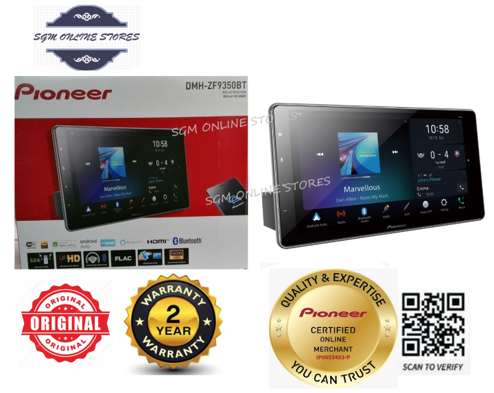 Pioneer DMH-ZF9350BT - 9inch HD Floating Touch Screen Player with Apple ...