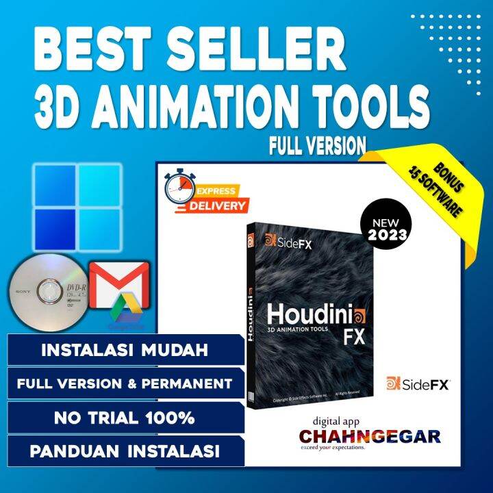 SideFX Houdini FX 2023 Full Lifetime Software 3D Animasi | Lazada Indonesia
