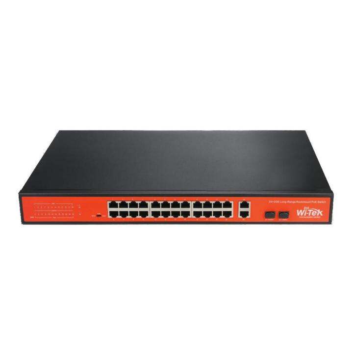Wi-Tek WI-PS526G 24FE+2Combo Ports 48V PoE Switch with 24-Port PoE ...