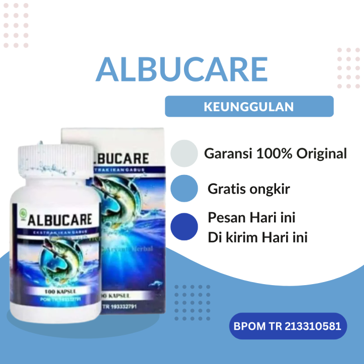 Albucare Kapsul Ekstrak Ikan Gabus - 100 Kapsul BPOM & Halal Obat Pasca ...