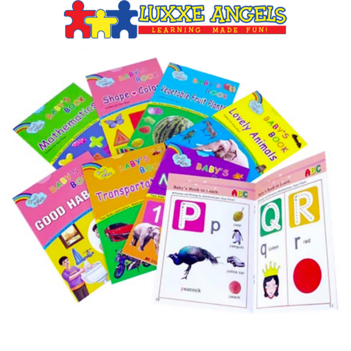 Luxxe Angels Set of 8’s Baby Learning Books 8 in 1 Baby's Book Baby ...