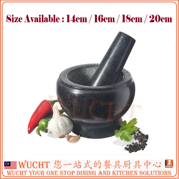 【WUCHT】10cm Mini Pounder 10cm Stone Pounder 10cm Stone Mortar Granite Pounder Black Solid ...