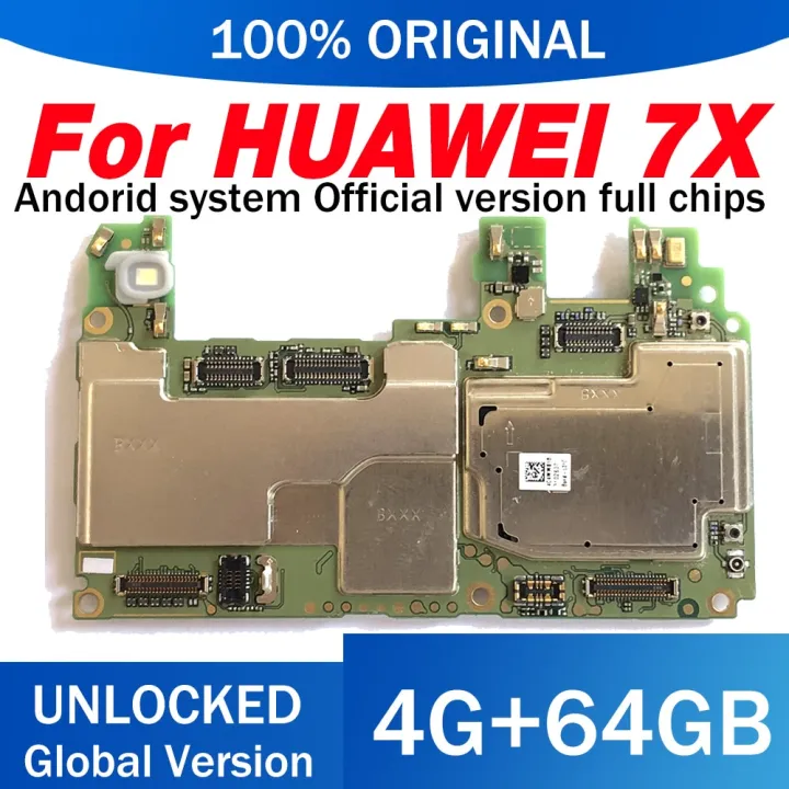 Motherboard For Honor 7X International Mainboard Original Unlocked For 7X BND-L21-4+64GB Logic ...