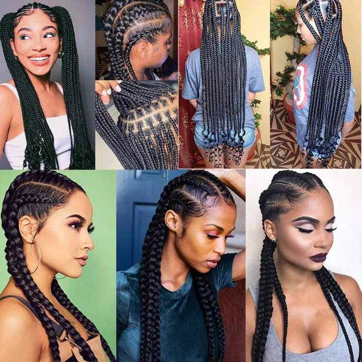 Miss Lan Stretched Braiding Easy Braid Itch Free Synthetic Box Braids ...
