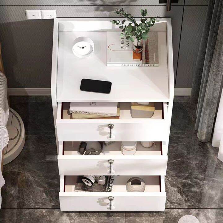 【24 hour ship out 】Bedside Cabinet Table Mini Modern Simple Storage ...