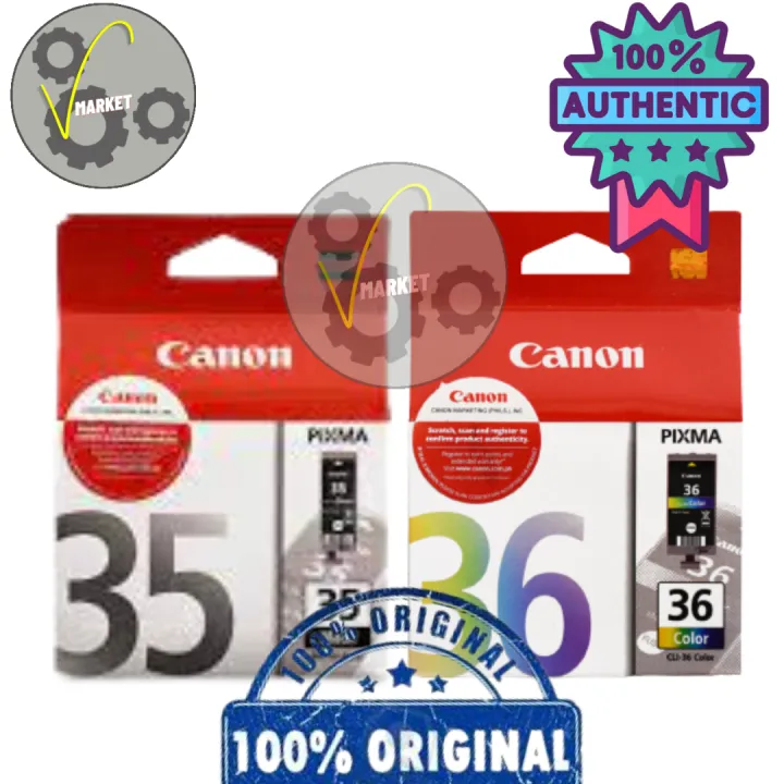 Full Set Canon PGI 35 CLI 36 / PGI35 CLI36 Black and Color set bundle ...