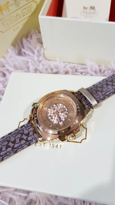 Original Coach Boyfriend Signature Monogram Strap with Engraved Gold ...