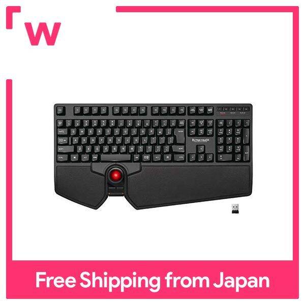 Keyboard wireless with Elecom track ball (receiver included) Premium membrane key assignment ...
