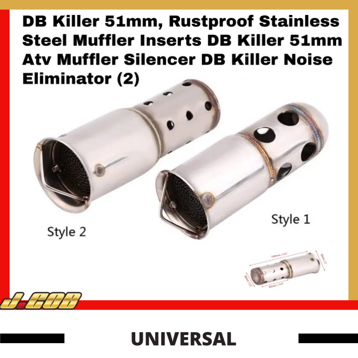 Exhaust pipe muffler, universal 51mm motorcycle exhaust pipe muffler ...