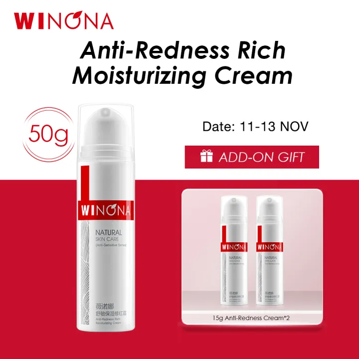 Winona Anti-Redness Rich Moisturizing Cream 15g/50g Normal to dry ...