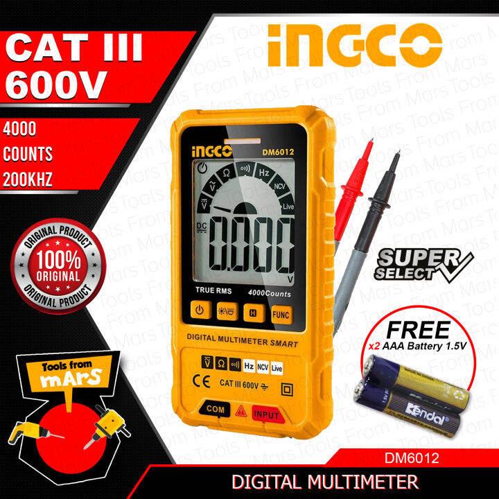 INGCO DM6012 Digital Multimeter •TOOLS FROM MARS• IPT | Lazada PH