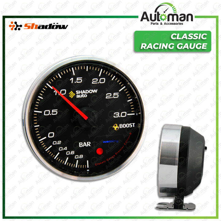 SHADOW CLASSIC RACING GAUGE METER KIT BOOST EXHAUST GAS FUEL PRESS OIL ...