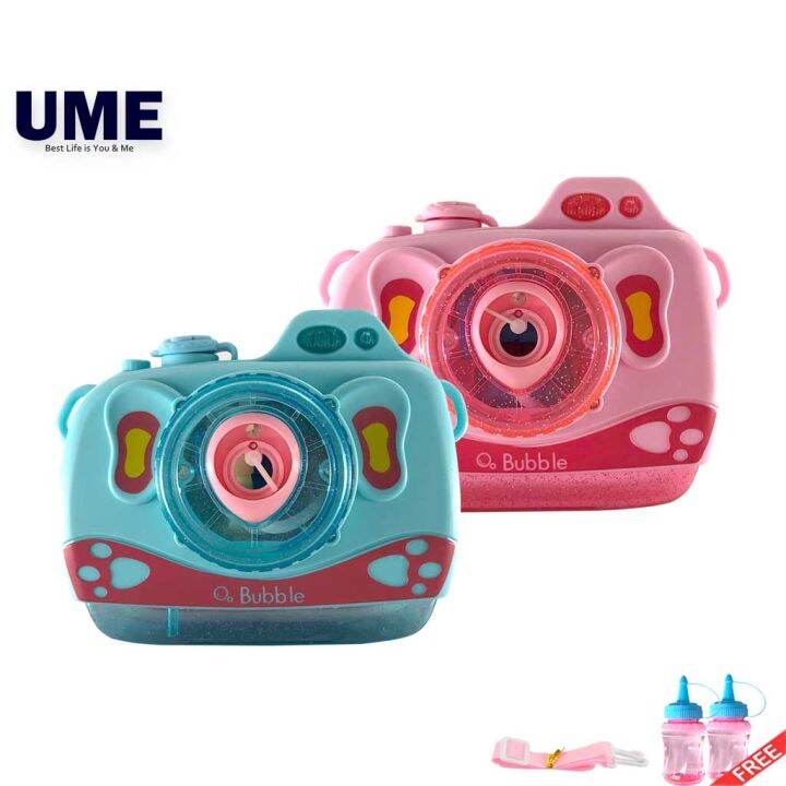 UME Dynamic Music Bubble Camera Automatic Continuous Bubbling Machine Toy Cameras for Kids Child ...