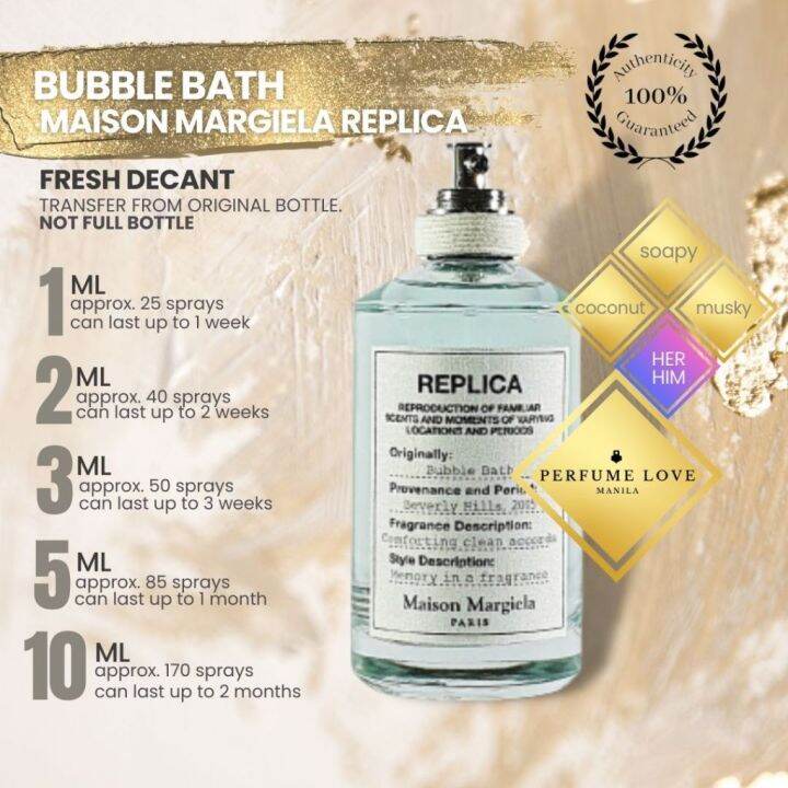 PERFUME DECANT Bubble Bath soapy, coconut, musky notes | Lazada PH