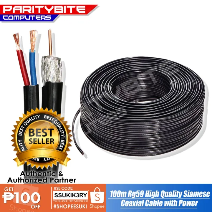 100M RG59 + Power Siamese Cable for CCTV | Lazada PH