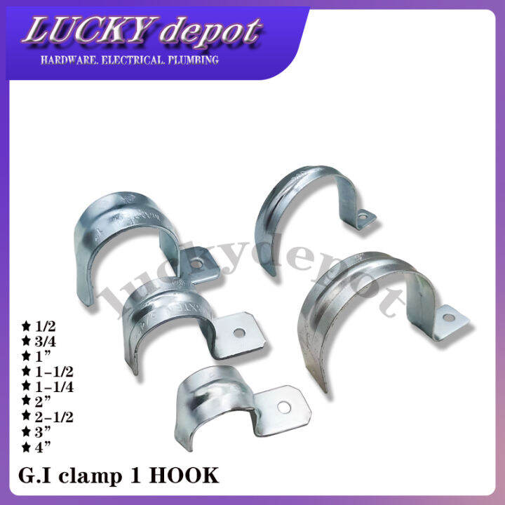 HD G.I CONDUIT METAL CLAMP 1 HOOK 1/2", 3/4", 1", 1-1/4", 1-1/2", 2", 2 ...