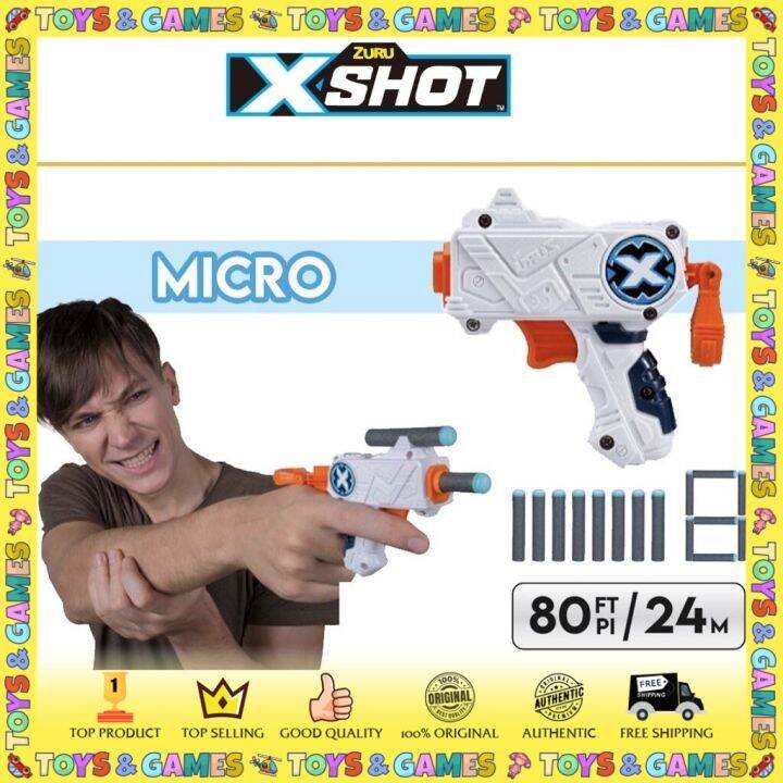 ZURU X-Shot Excel Micro 8 Darts - Shoots up to 80ft/24m 1 Dart Storage ...