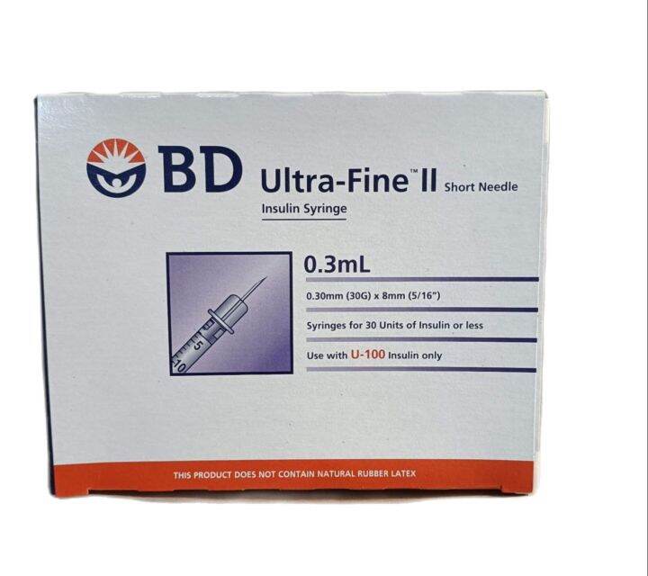 BD Ultra-Fine Needle Insulin Syringe 0.3ml (30G) 8mm | Lazada PH