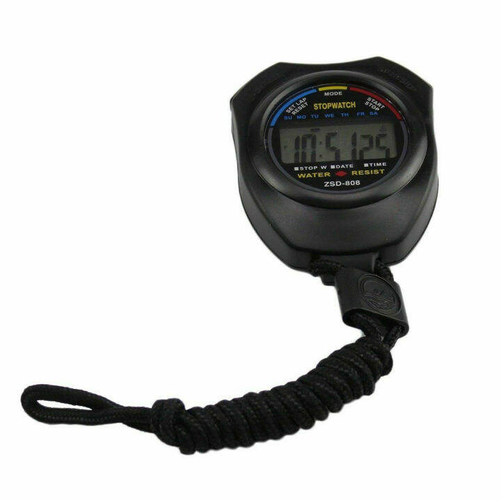 Digital Chronograph Stopwatch LCD Display Timer Counter Stop Watch ...