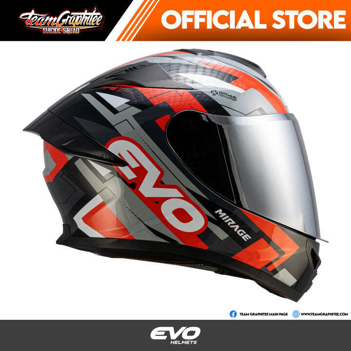 EVO SVX-02 MIRAGE RED FULL FACE DUAL VISOR WITH FREE CLEAR LENS | Lazada PH