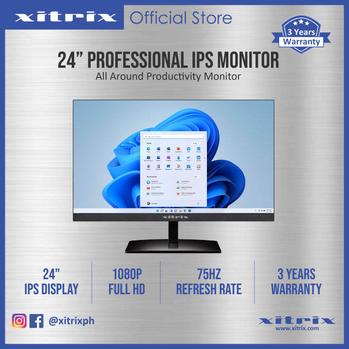 Xitrix WFP-2415 24 inch Professional IPS 75Hz Full HD Bezel Less ...