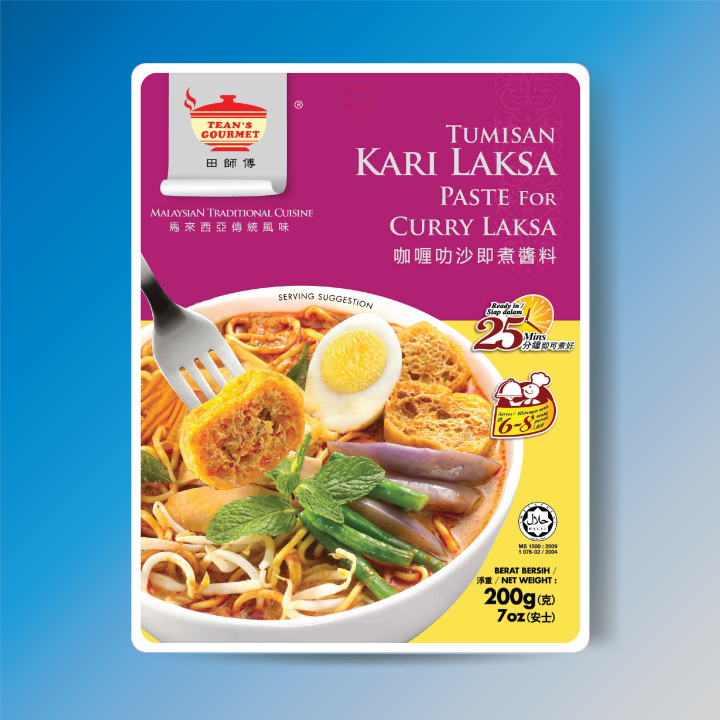 Tean's Gourmet 田師傅 Paste For Curry Laksa 200g | Lazada