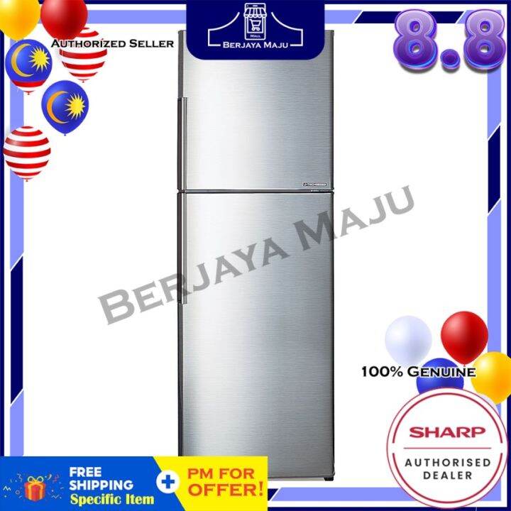 Sharp 380L 2 Door Inverter Refrigerator SJ3822MSS (Matte Silver) | Lazada