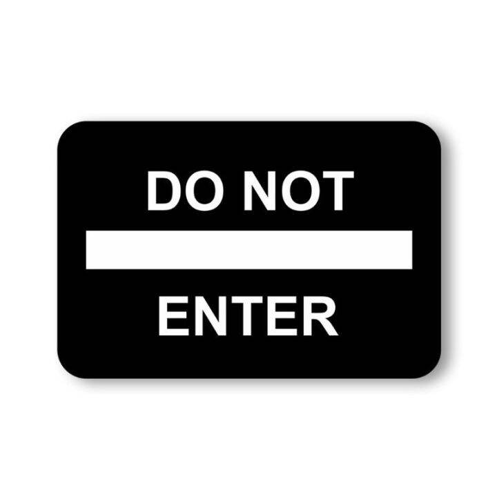 Jual do not enter signage - dont enter room sign - wall sign ...