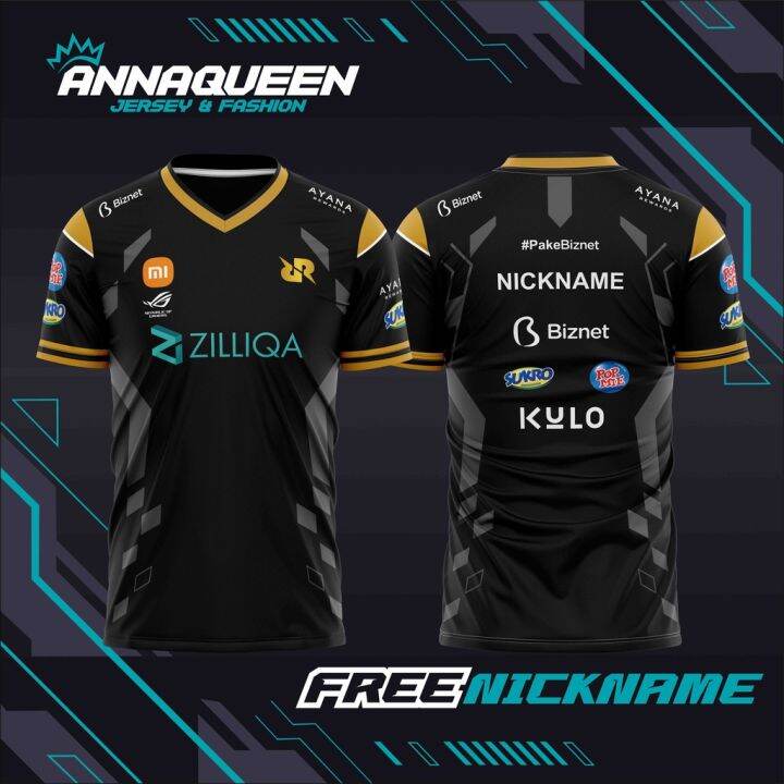 JERSEY BAJU RRQ 2022 / BAJU KAOS JERSEY RRQ HOSHI 2022 HITAM ZILLIQA ...