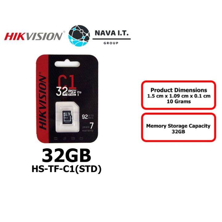 Hikvision HS-TF-C1(STD) 32GB C1 รับประกัน 7 ปี | Lazada.co.th