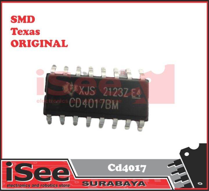 Ic SMD CD4017BM Cmos CD 4017 Counter with 10 decoded output | Lazada ...